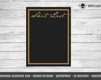Shit list | Etsy