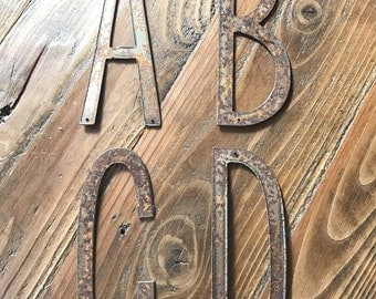 Rusted letters | Etsy