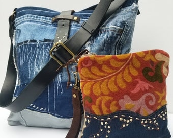 Denim handbag | Etsy
