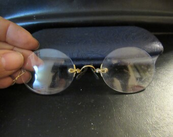 Items similar to Antique Eyeglasses, Round, Rugged, 1800s, Victorian ...