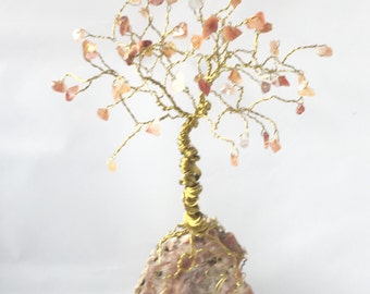 Wire Gem Tree Sculptures & Gemstone by SpiritGemDesigns on Etsy