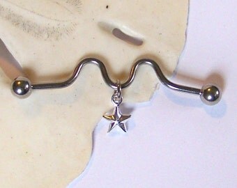 Bar double piercing | Etsy