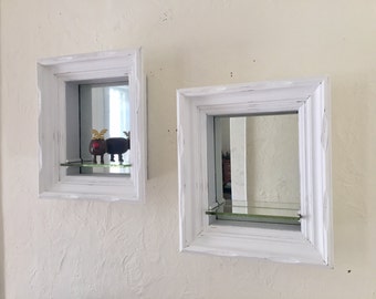 White distressed box | Etsy