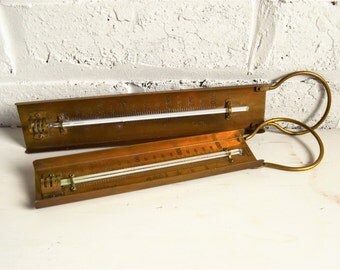 Brass thermometer | Etsy