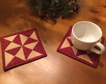 Patchwork mug rug | Etsy