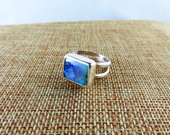 Rectangle opal ring | Etsy