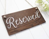 Reserved sign | Etsy