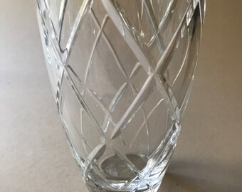 Lead crystal vase | Etsy