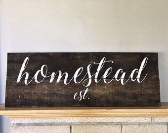 Homestead sign | Etsy
