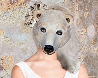 Polar bear mask | Etsy