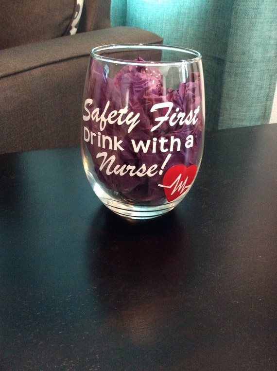 Items Similar To Nurse T Nurse Wine Glass Funny Nurse Wine Glass Fun Nurse Ts Funny
