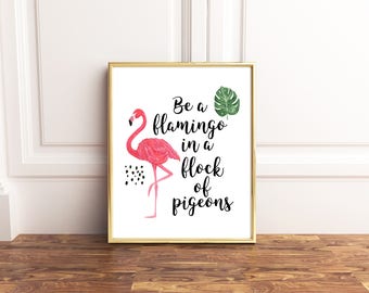 Flamingo print | Etsy