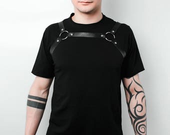 Mens leather harness | Etsy