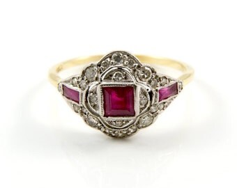 Ruby engagement ring | Etsy