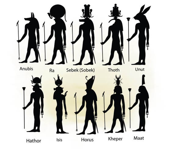 egyptian gods figures clipart egypt gods graphic Art Digital