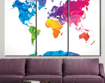 Abstract world map | Etsy