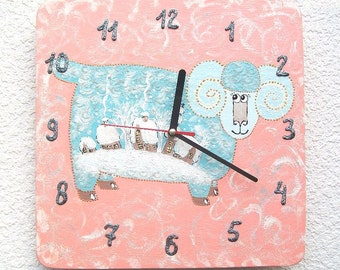 Sheep clock | Etsy