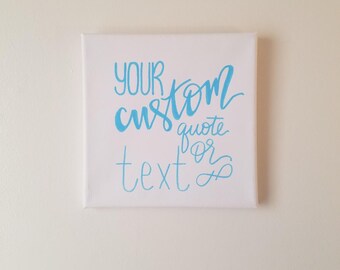Custom text canvas | Etsy