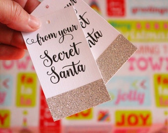 Secret santa tags | Etsy
