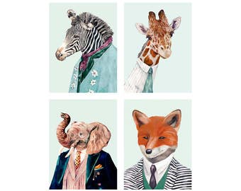 Animal art | Etsy