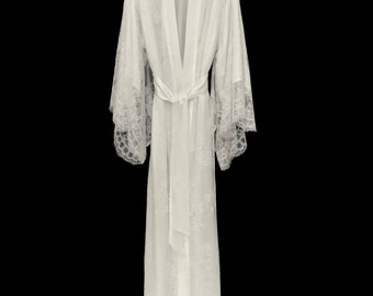 White lace robe | Etsy