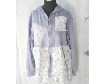 Patchwork hoodie | Etsy