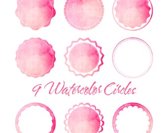 Watercolor circles | Etsy