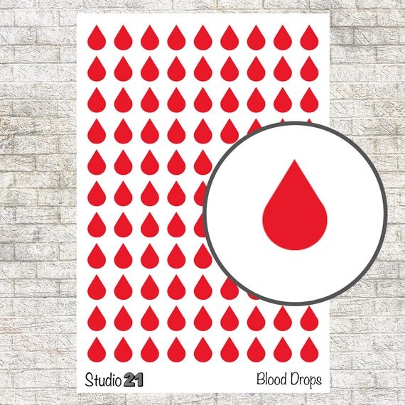 Blood Drop Stickers