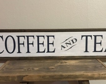 Coffee and tea sign | Etsy