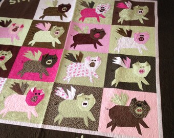 Pig quilt | Etsy
