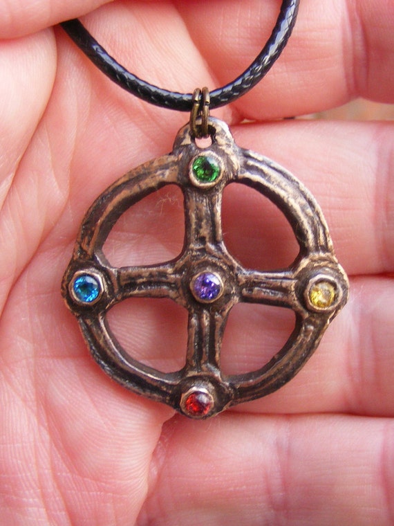Elemental Celtic Sun Cross Wheel of the Year by GreenManJewellery