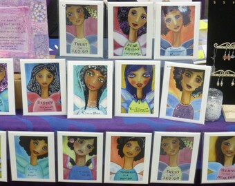 Vintage angel card | Etsy