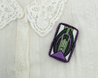 Stained glass brooch | Etsy