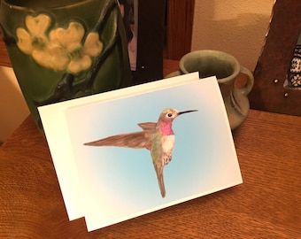 Hummingbird card | Etsy