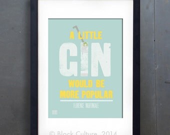 Gin print | Etsy