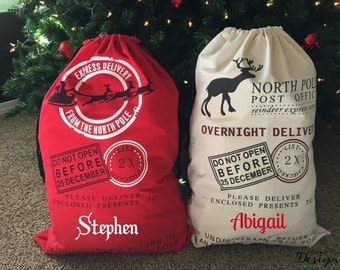 Personalized santa sack | Etsy