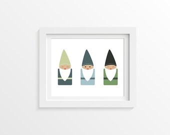 Gnome print | Etsy