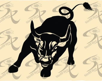 Bulls dxf | Etsy