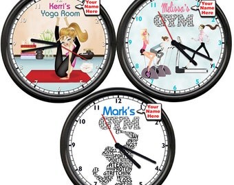 Gym wall clock | Etsy