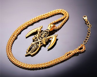 Grim reaper pendant | Etsy