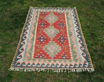 Red persian rug | Etsy