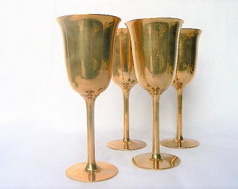 Brass goblets | Etsy