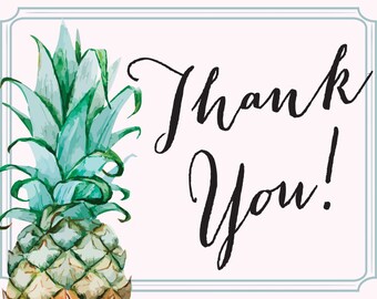 Pineapple thank you | Etsy