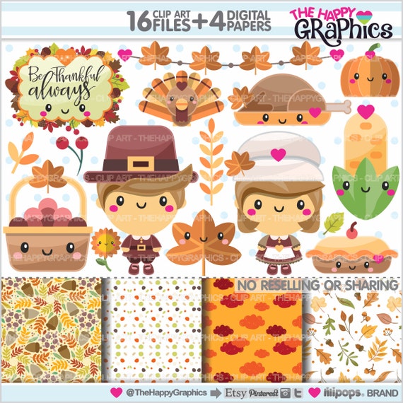 Thanksgiving Clipart Thanksgiving Graphic COMMERCIAL USE