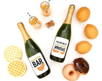 Mimosa bar labels | Etsy