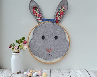 Felt rabbit head | Etsy