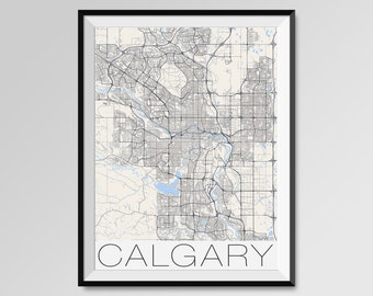 Calgary city map | Etsy
