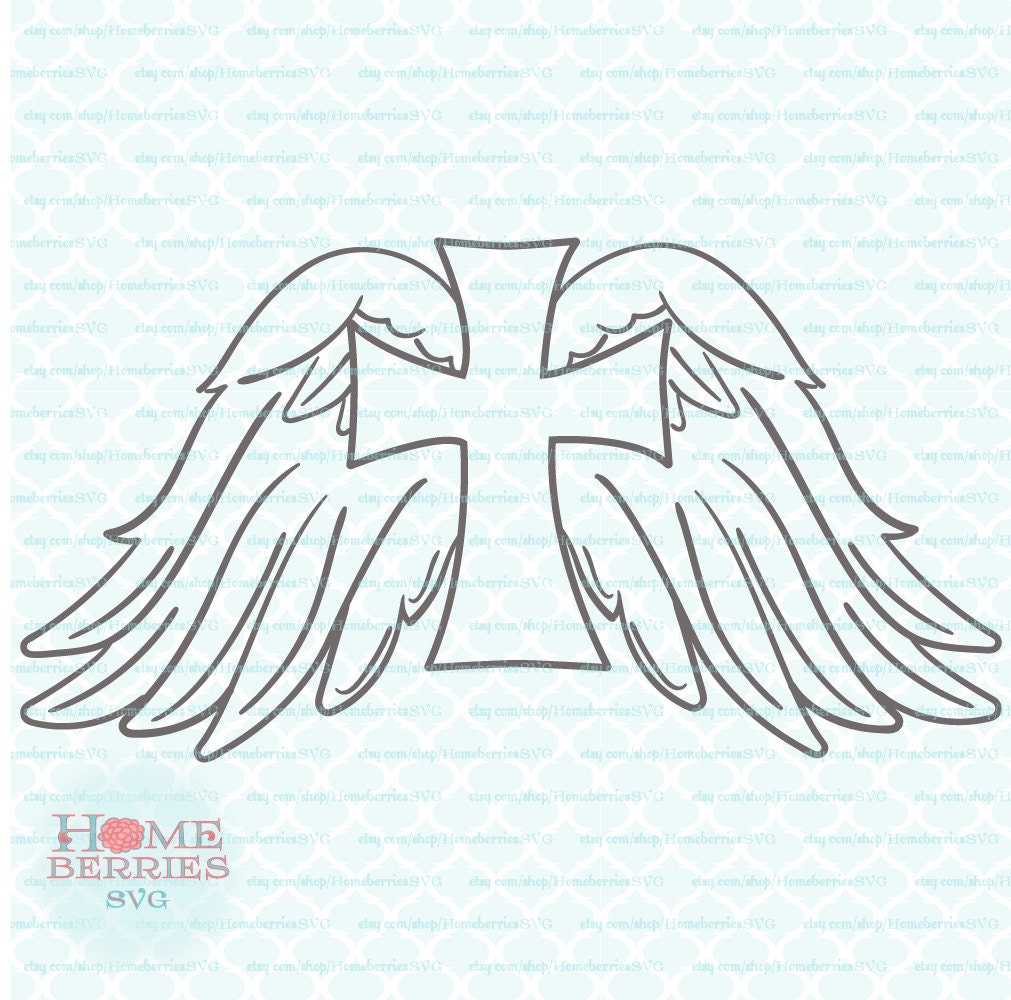 Angel Cross Memorial svg dxf eps jpg ai files for Cricut
