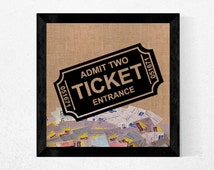 Unique ticket shadow box related items | Etsy