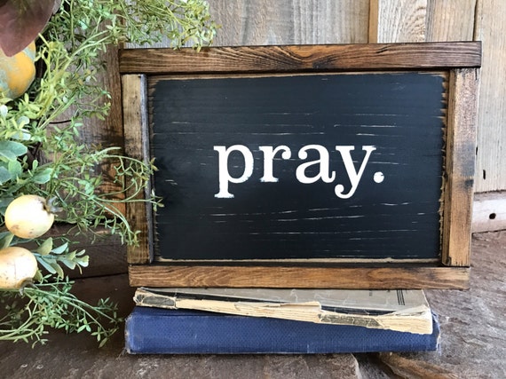 Framed Wooden pray. sign/Pray Sign/Prayer